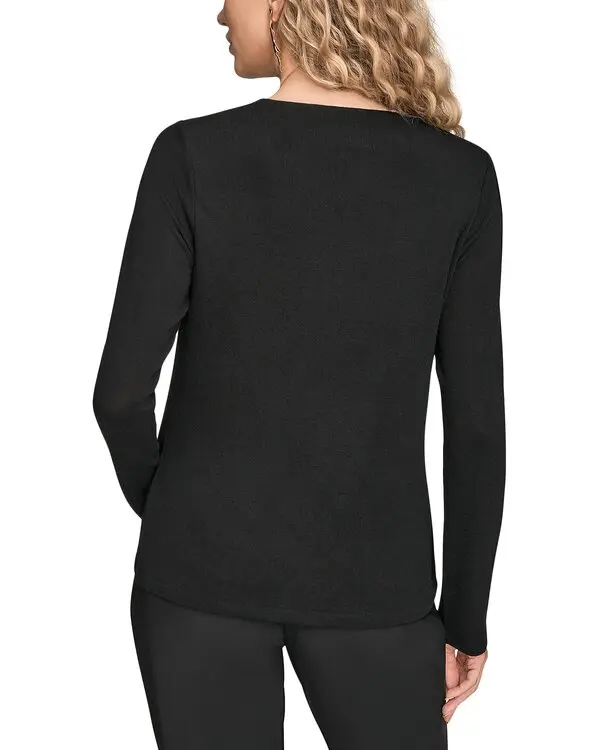 Donna Karan New York Embellished Top - Black