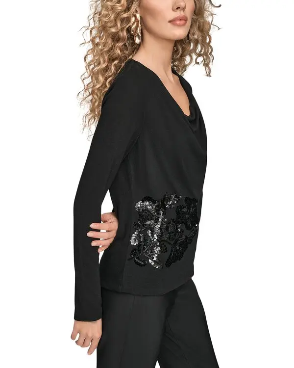 Donna Karan New York Embellished Top - Black
