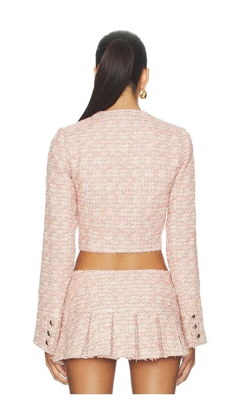 GUIZIO Patch Pocket Crop Jacket - Pink