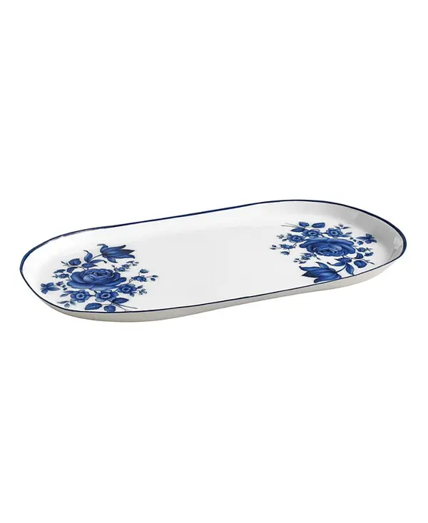 TOV FURNITURE Cottage China Serving Tray - Blue White