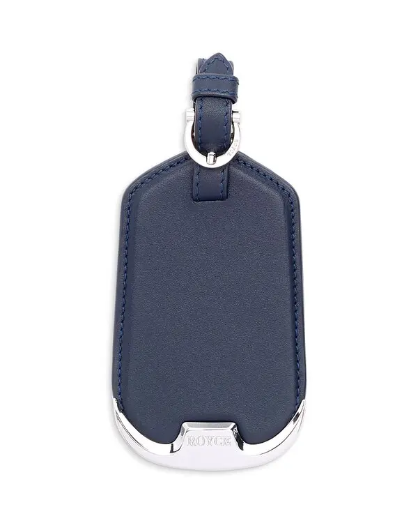 ROYCE NEW YORK Leather Luggage Tag - Blue