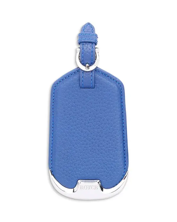ROYCE NEW YORK Leather Luggage Tag - Cobalt Blue