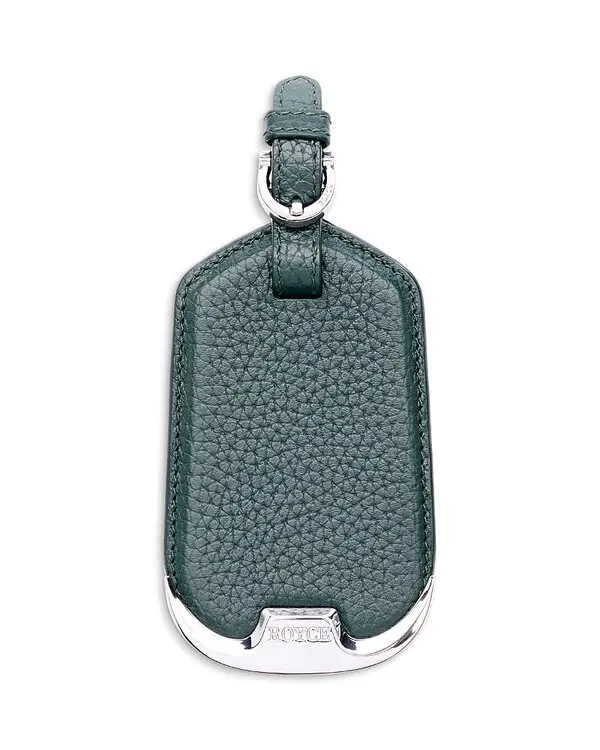 ROYCE NEW YORK Leather Luggage Tag - Dark Green