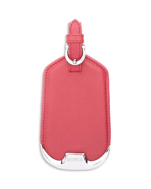 ROYCE NEW YORK Leather Luggage Tag - Red