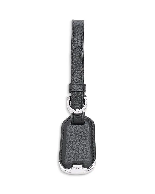 ROYCE NEW YORK Legendary Leather Bag Tag - Black Pebble