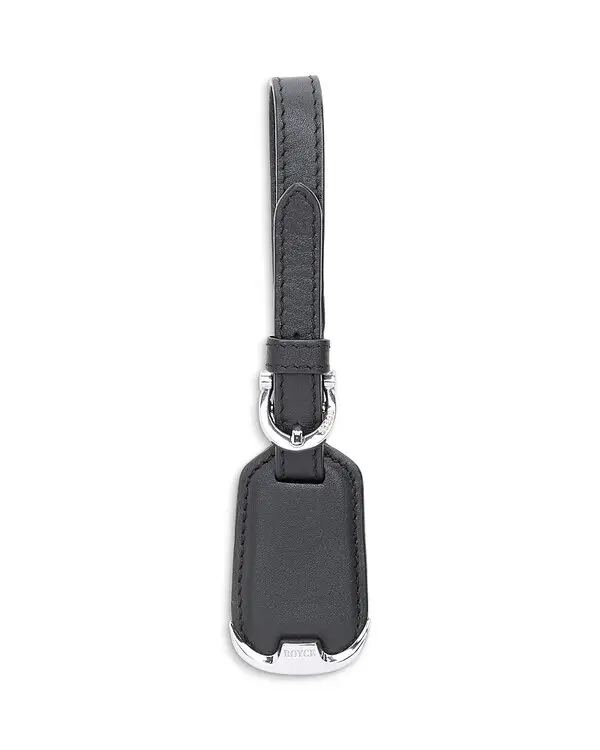 ROYCE NEW YORK Legendary Leather Bag Tag - Black