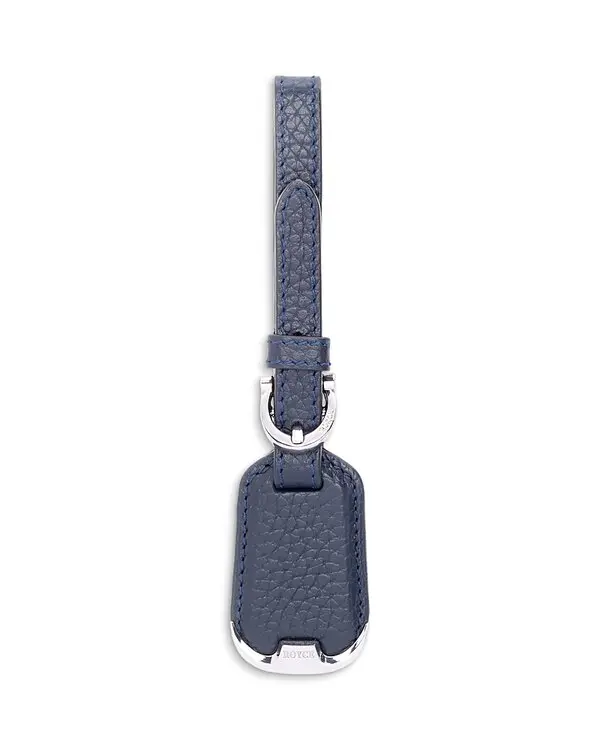 ROYCE NEW YORK Legendary Leather Bag Tag - Navy Pebble