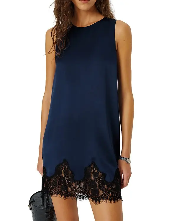 REFORMATION Jessalyn Silk Dress - Navy
