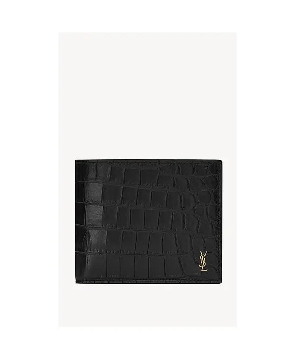 Saint Laurent Tiny Cassandre East/west Wallet - Black