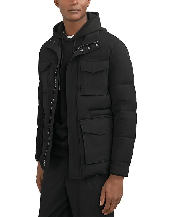 REISS Mercury Long Sleeve Quilted Puffer Jacket