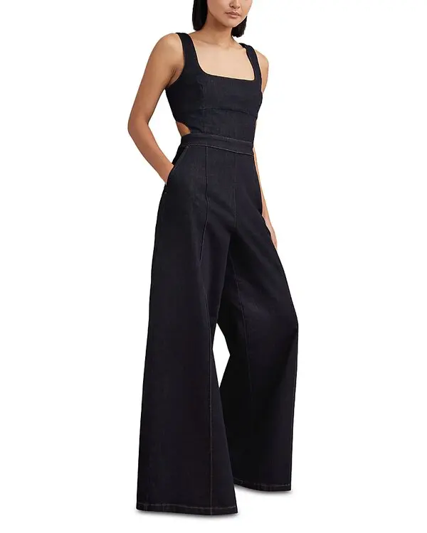 REISS Wide Leg Jumpsuit - Dark Blue