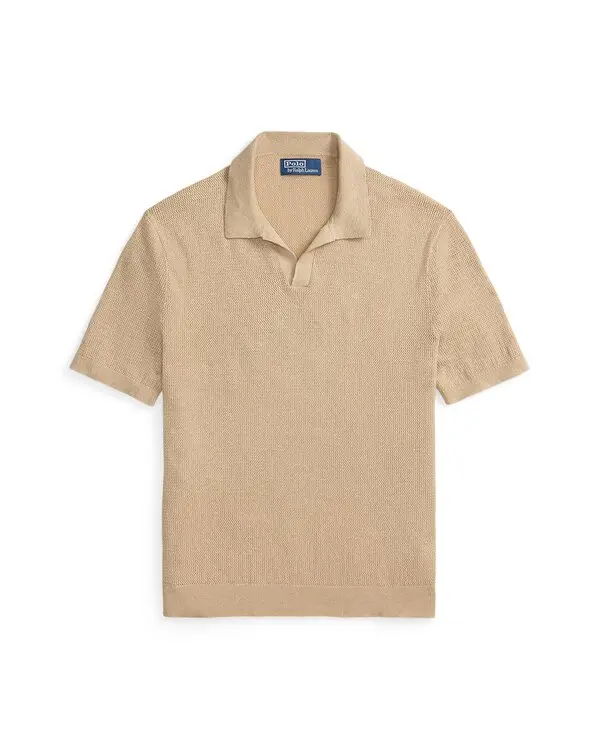 Polo Ralph Lauren Textured Stretch Linen Blend Polo