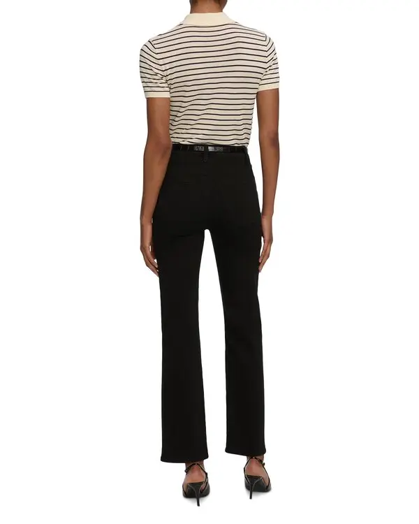 FRAME Le Sleek High Rise Straight Jeans - Black
