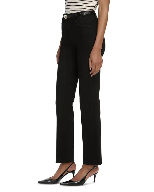 FRAME Le Sleek High Rise Straight Jeans - Black