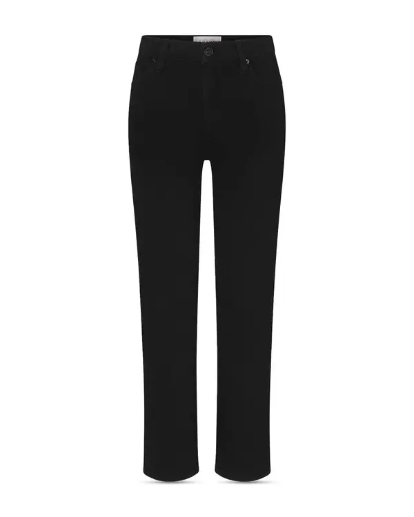 FRAME Le Sleek High Rise Straight Jeans - Black