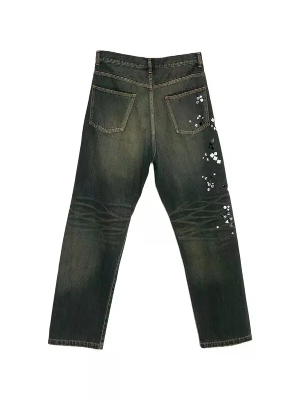 Mihara Yasuhiro Crystal-embellished Straight Leg Jeans