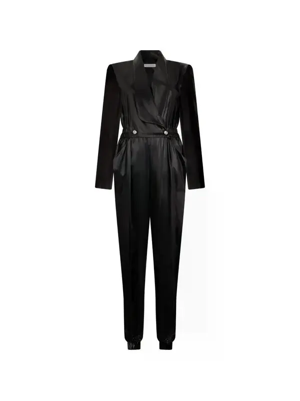 Philosophy Di Lorenzo Serafini V-neck Buttoned Jumpsuit - Black