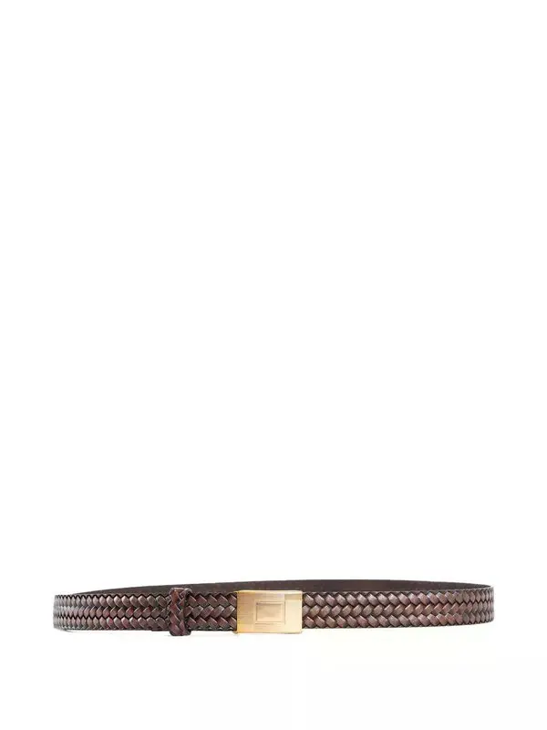 TAIGA TAKAHASHI Basketweave Belt - Brown