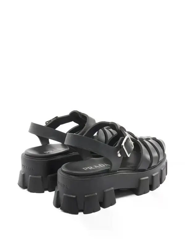 Prada 2000s Logo-plaque Caged Sandals