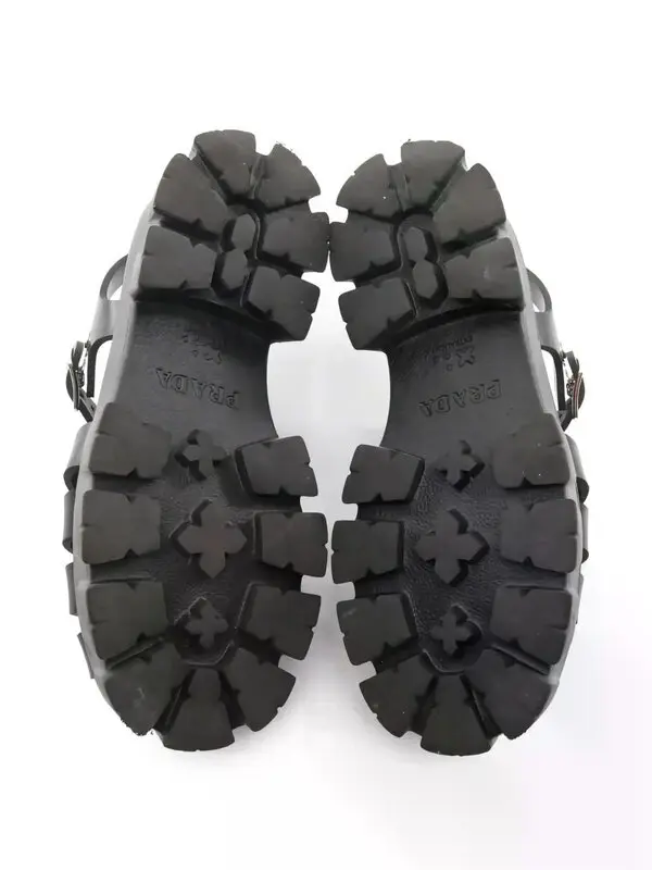 Prada 2000s Logo-plaque Caged Sandals