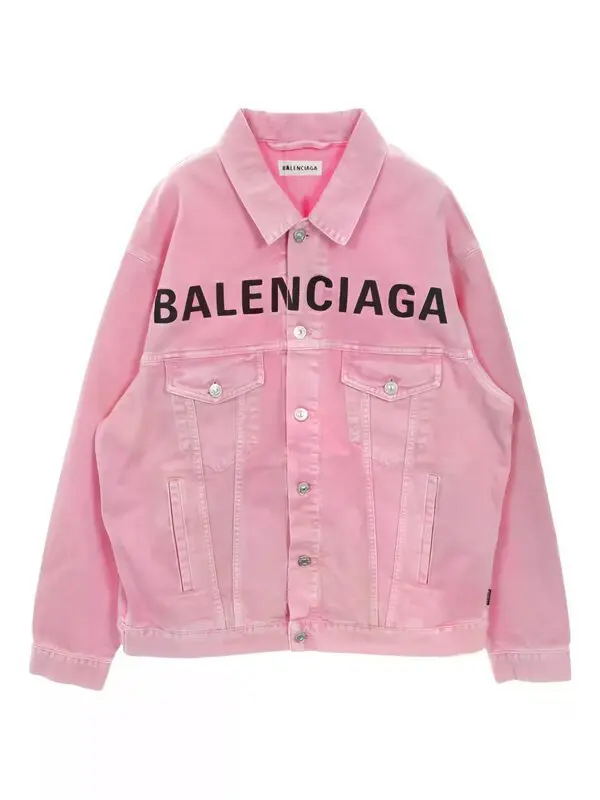 Balenciaga 2010s Logo Denim Jacket