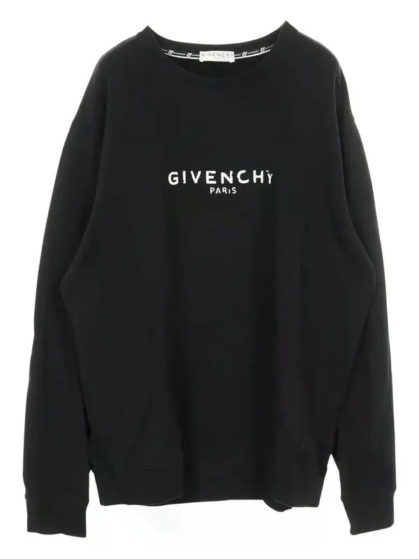 Givenchy 2010s Logo-print Crew-neck Sweatshirt - Black