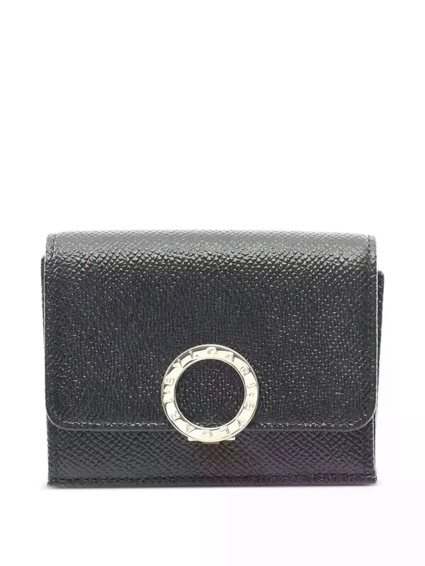 BVLGARI 2020s Trifold Leather Wallet - Black