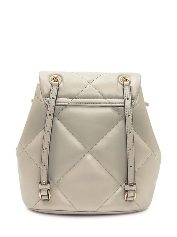 Tory Burch Quilted Backpack With Adjustable Straps In Beige 