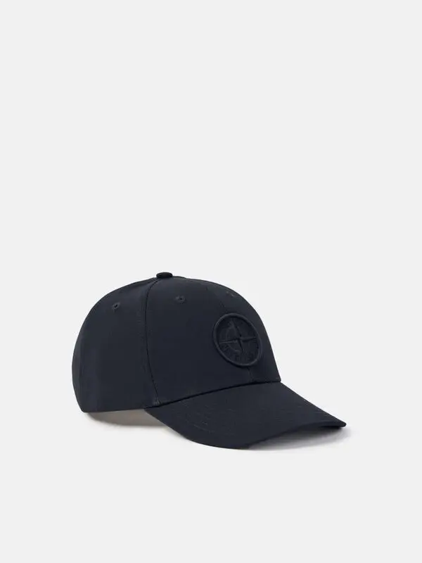 Stone Island Baseball Cap With Compass Logo - Blue