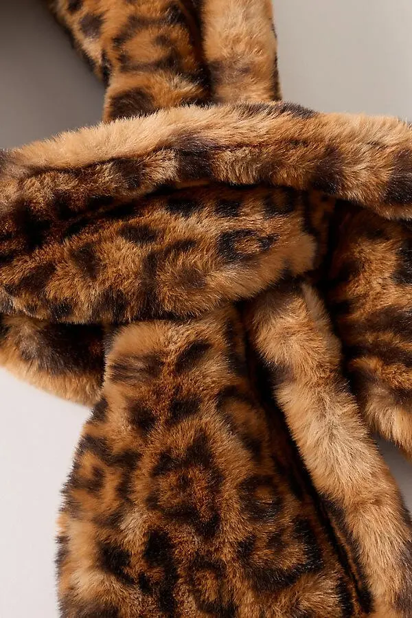 Apparis Kai Faux Fur Scarf - Leopard