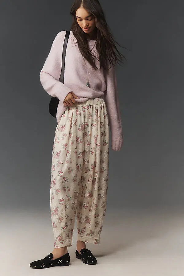 Maeve Floral Lace Balloon Pants