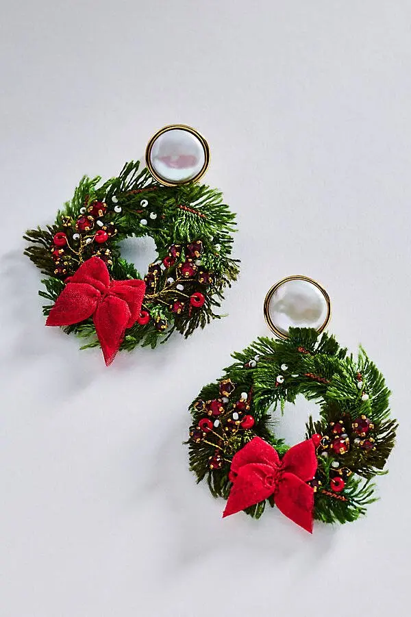 Mignonne Gavigan Wreath Earrings - Green