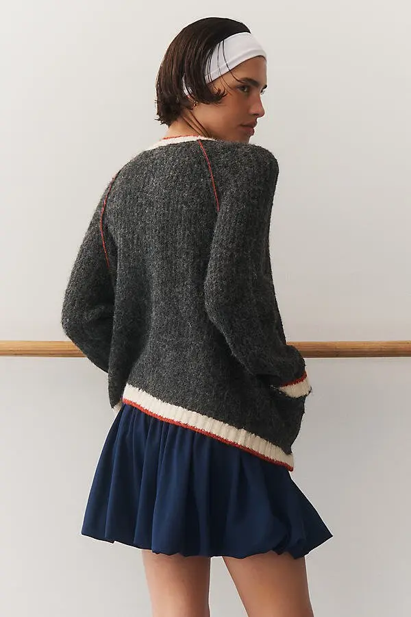 Sundry Long-sleeve Raglan Cardigan Sweater