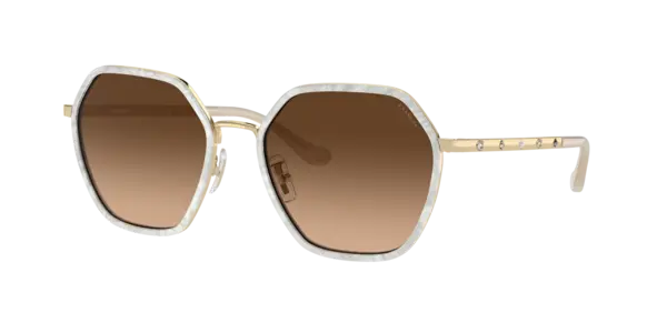 COACH Hexagonal Frame Sunglasses With Gradient Lenses
