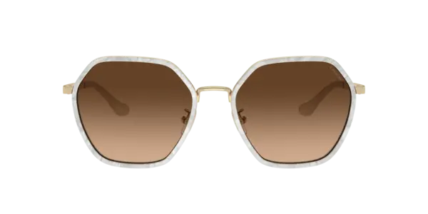 COACH Hexagonal Frame Sunglasses With Gradient Lenses