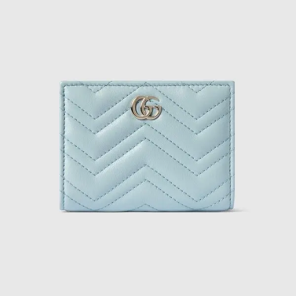 Gucci Gg Marmont Wallet Leather - Blue