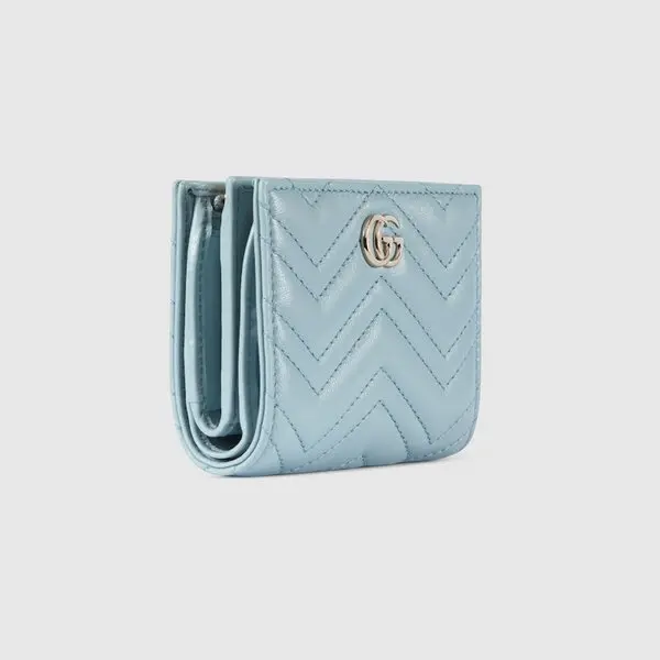Gucci Gg Marmont Wallet Leather - Blue