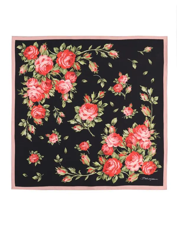 Dolce & Gabbana Silk Scarf - Black