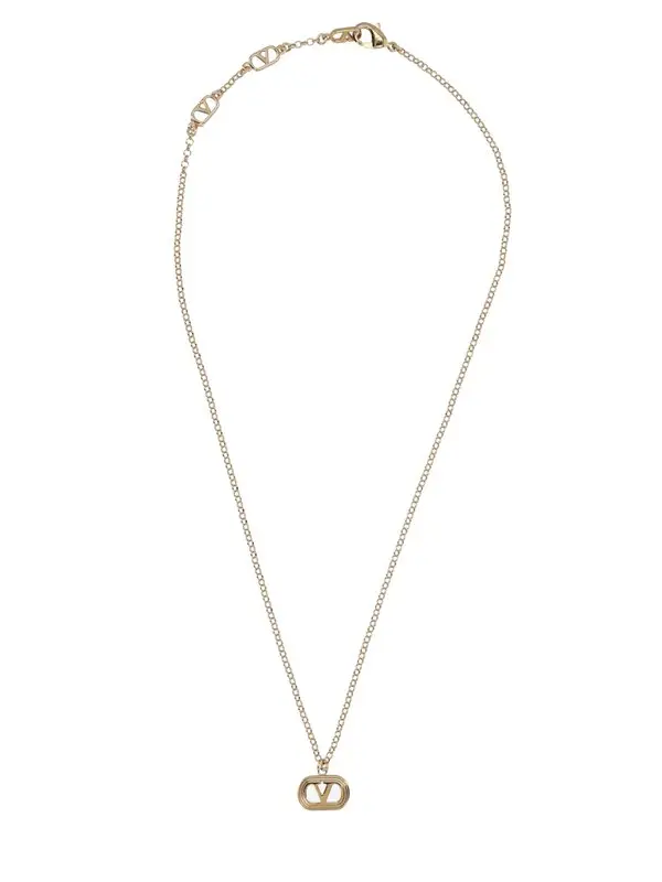 Valentino Garavani Ovalette Pendant Necklace - Bronze