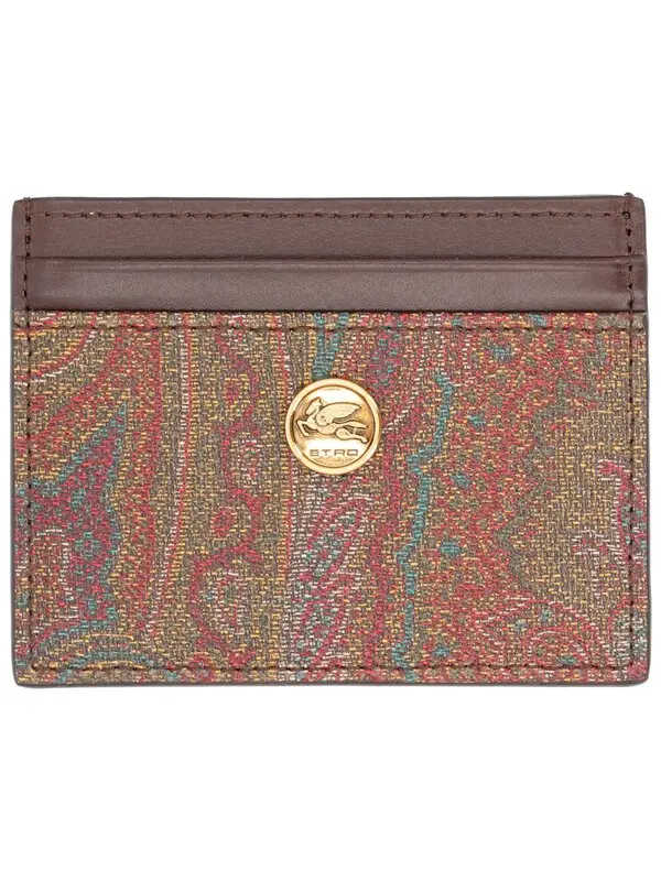 Etro Card Holder "paisley - Brown