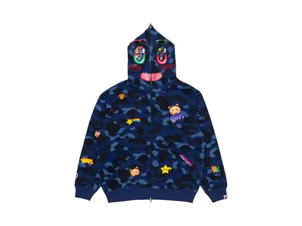 A BATHING APE X Mr Shark Zip Up Hoodie