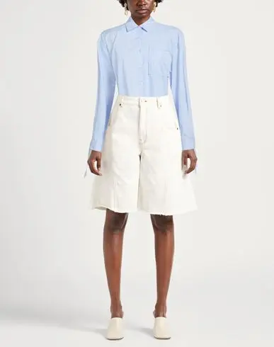 KAOS Poplin Shirt With Fringes - Blue