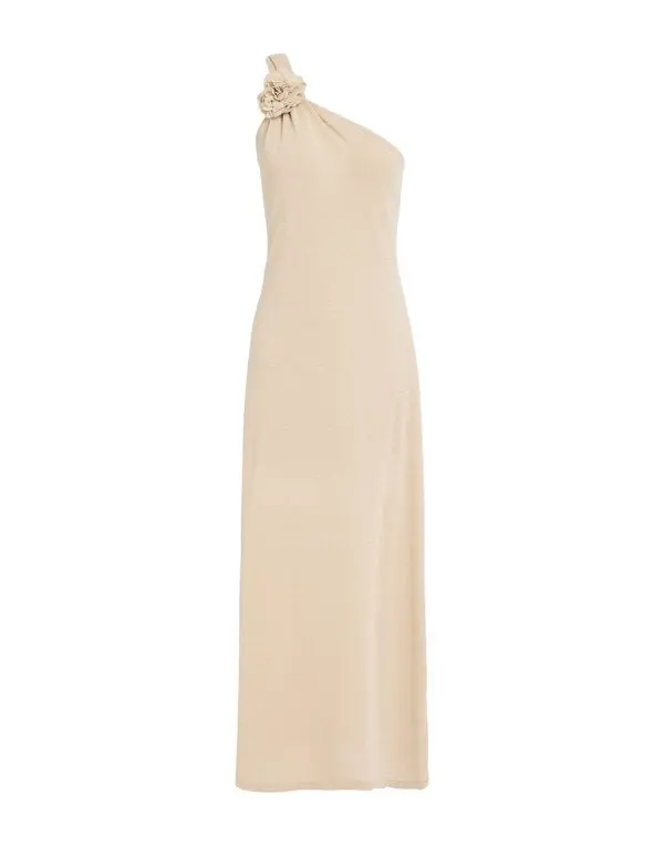KAOS One-shoulder Maxi Dress With Floral Appliqués
