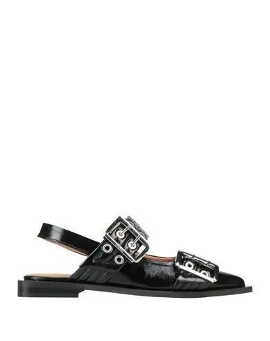 GANNI Slingback Ballerina Flats - Black