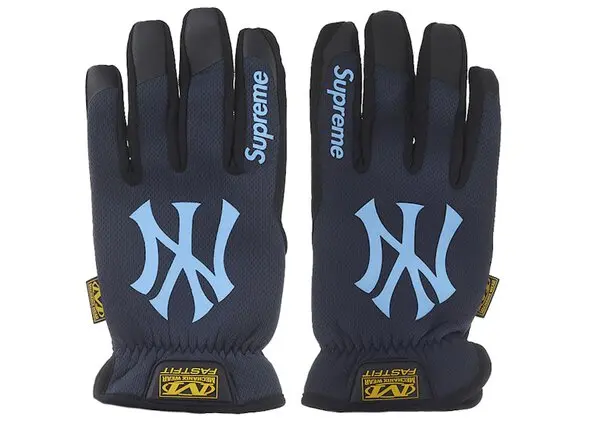 Supreme Mechanix Fastfit Mlb Teams Gloves - Navy Blue