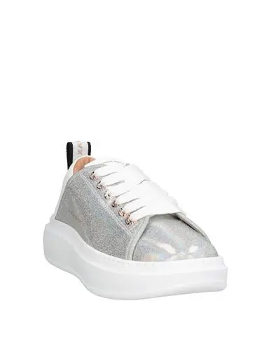ALEXANDER SMITH Iridescent Glittered Low-top Sneakers - Silver