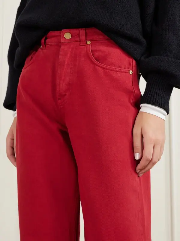 Tove Senna High-rise Straight-leg Jeans - Red