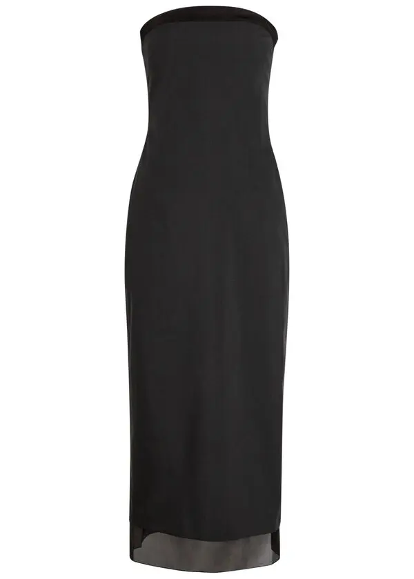 VORANIDA Tylyn Strapless Cotton-poplin Midi Dress