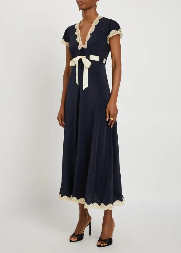 knee length dresses for ladies Petal and Pup Women's Anabelle Halter Neck Midi Dress main image 1