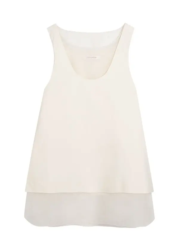 VORANIDA Kaia Layered Cotton-poplin Top